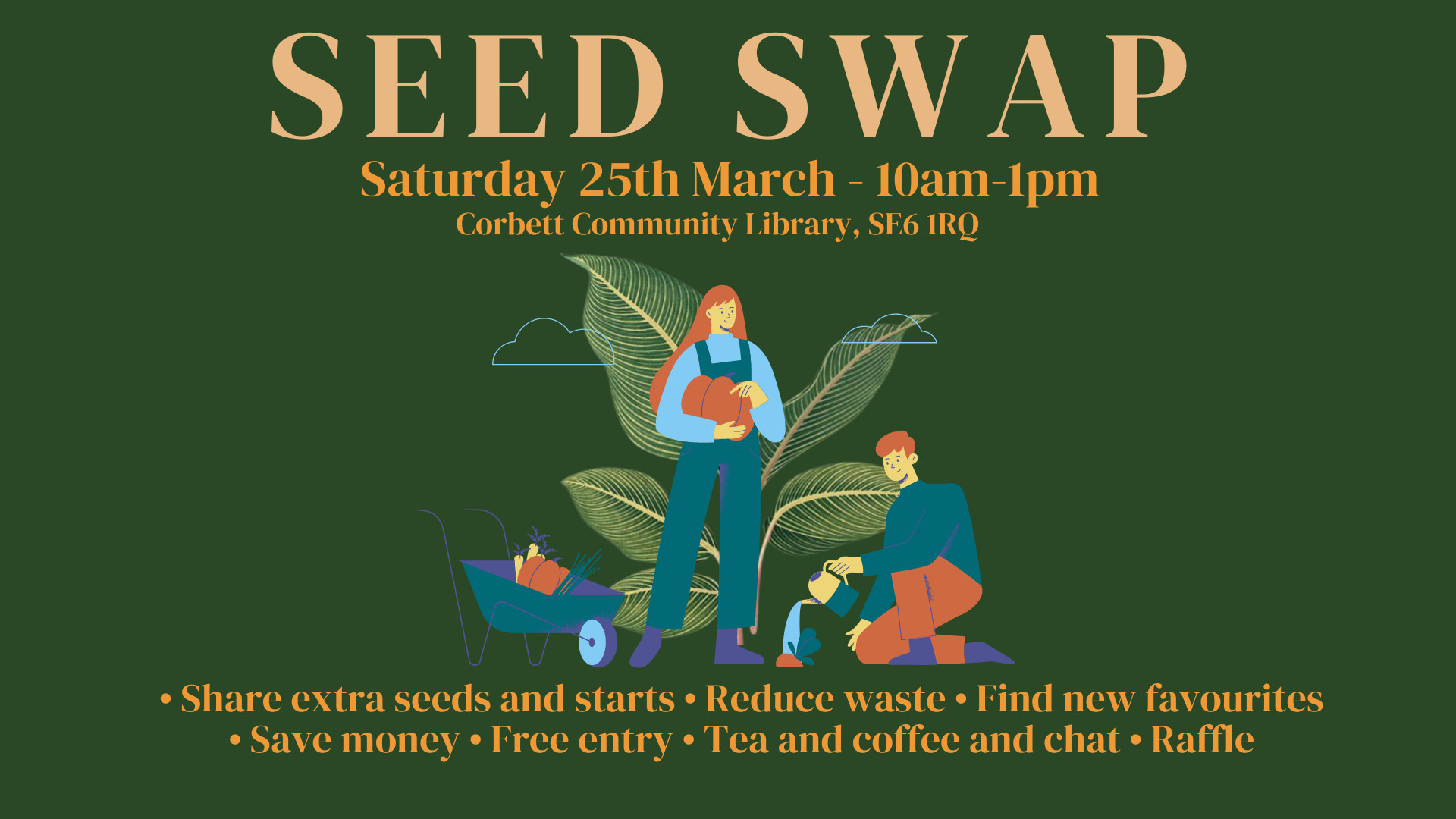 Seed Swap and Share - Saturday 25th March - The Corbett Community Library